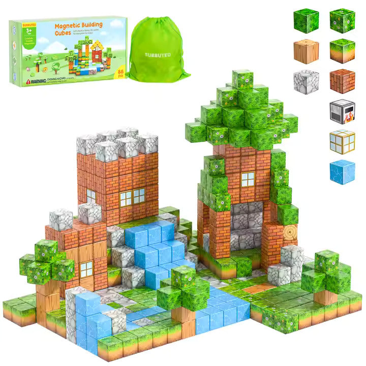 Magnetne 3D kockice "Minecraft" – MAGIO